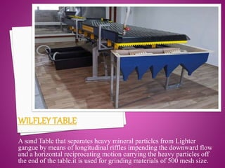 Wilfley table / shaking table for mineral Processing (extractive ...