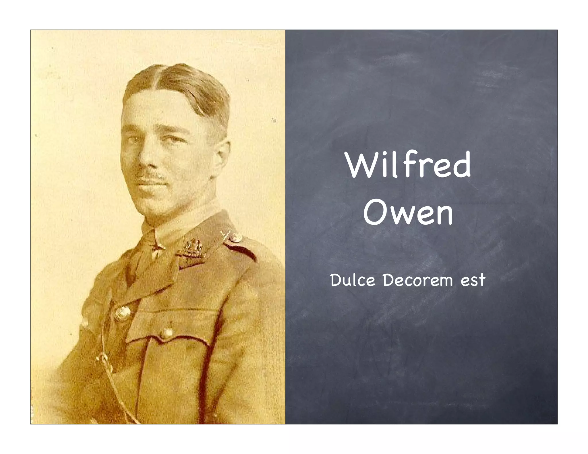 Wilfred Owen | PDF | Death, Injury, or Military Conflict | Sensitive Topics