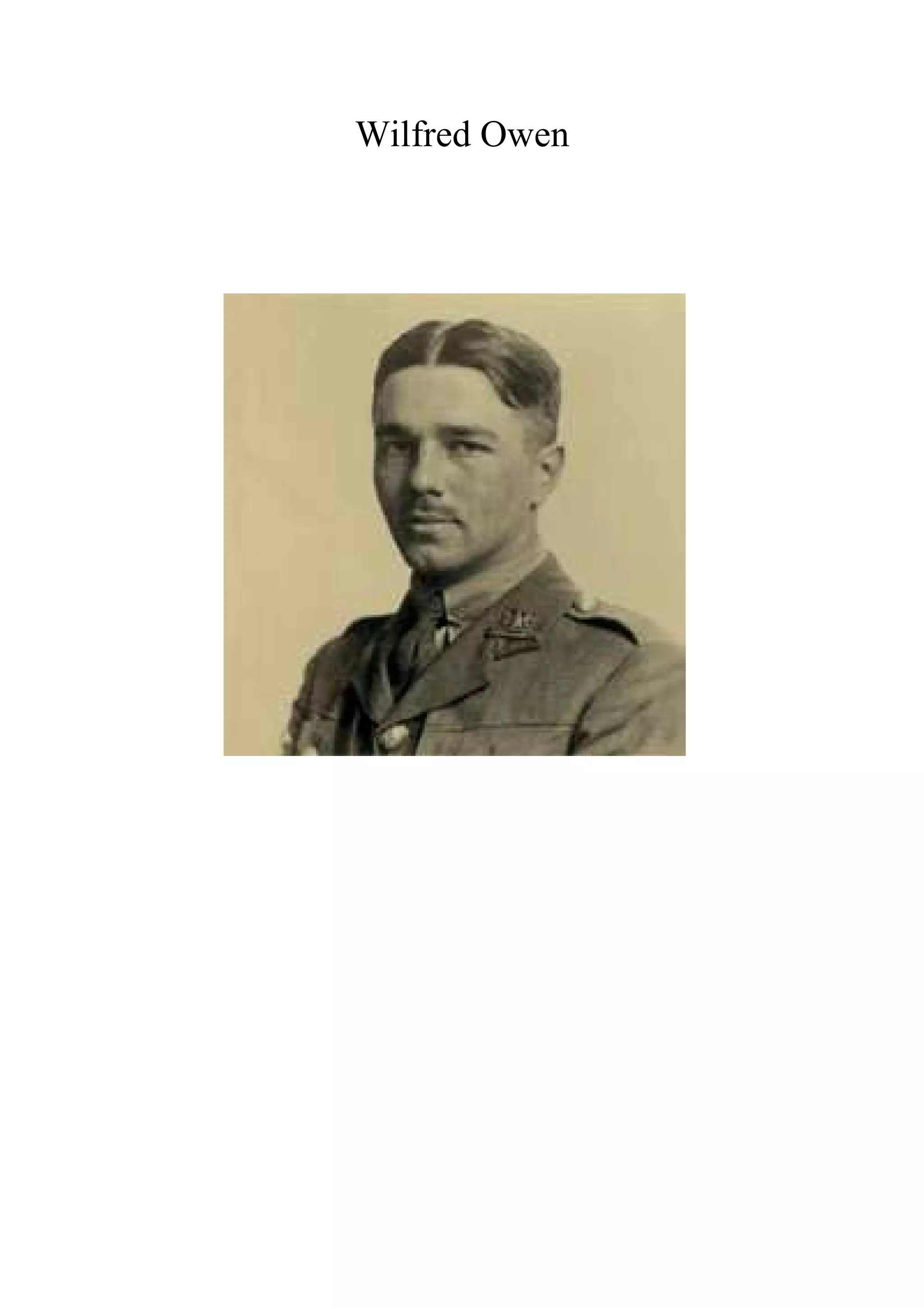 Wilfred Owen's Poetry | PDF