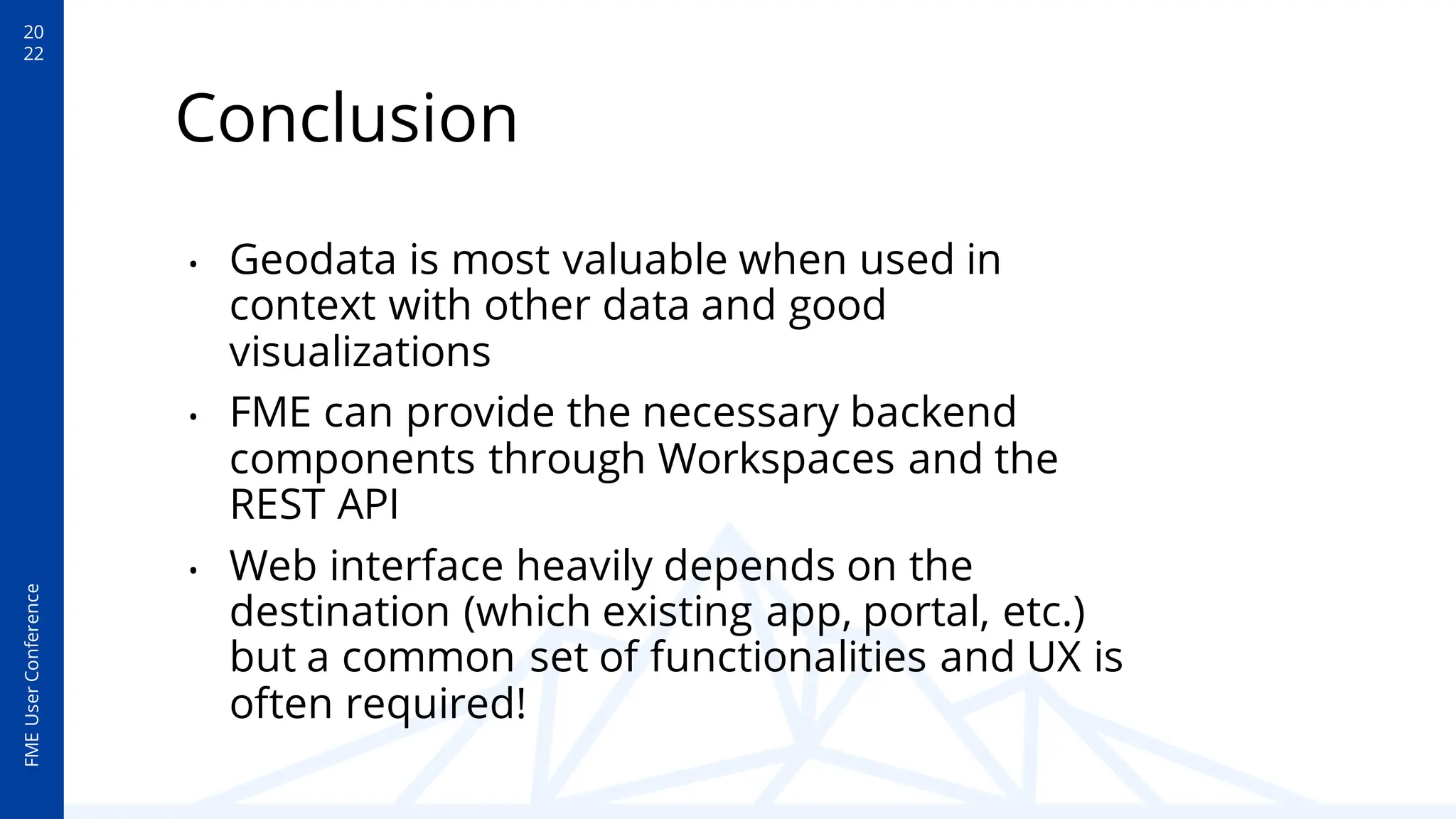 FME-ing Your Web Map: Custom Applications for a Better User Experience | PDF