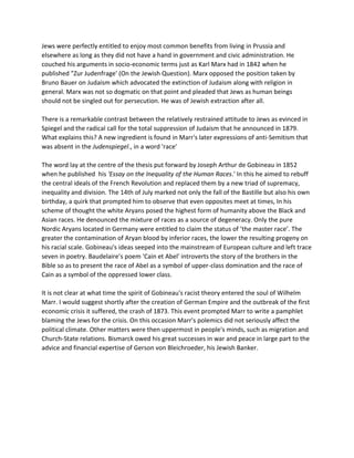 Wilhelm Marr has gone done in history as the man who probably coined ...