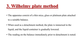 Surface and Interfacial tension [Part-3(b)] (Measurement of Surface and ...