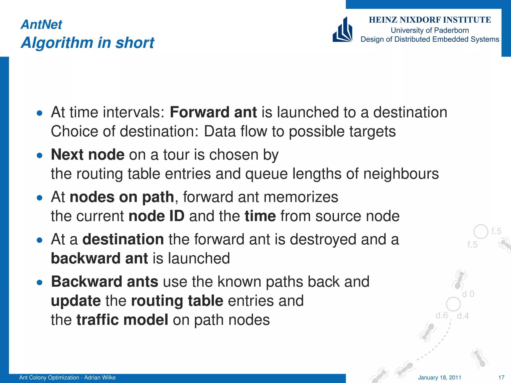 Ant Colony Optimization: Routing | PPT
