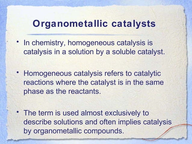 Wilkinson's catalyst | PPT