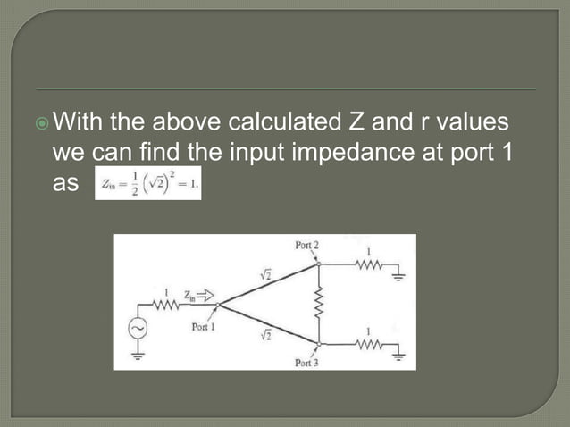 Equal Split Wilkinson Power Divider - Project Presentation | PPTX ...