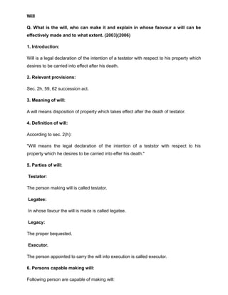 Will | PDF