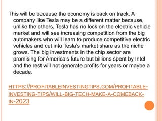 Will Big Tech Make a Comeback in 2023? | PPTX