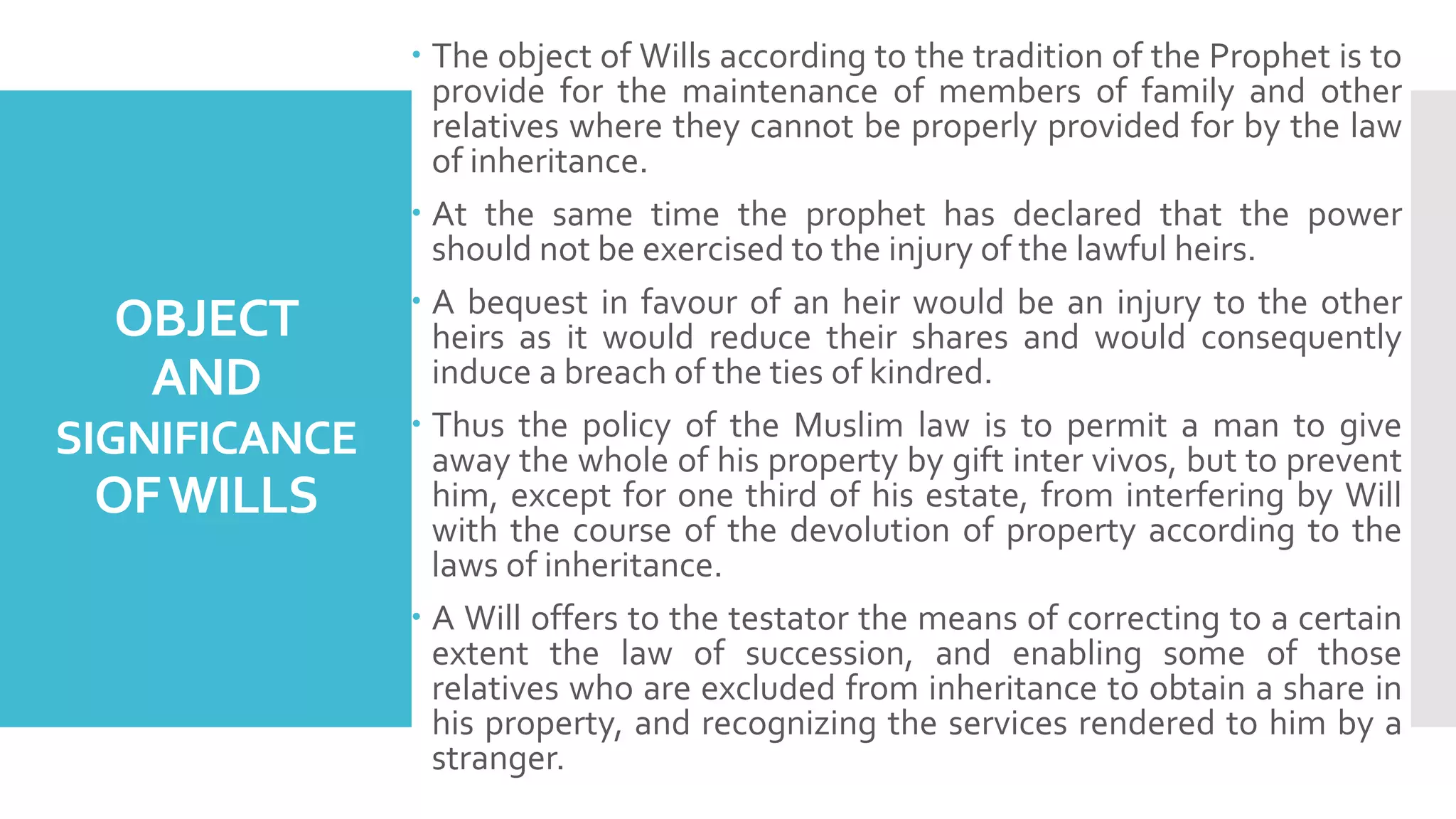 Will-Wasiyat under Islamic law | PPTX
