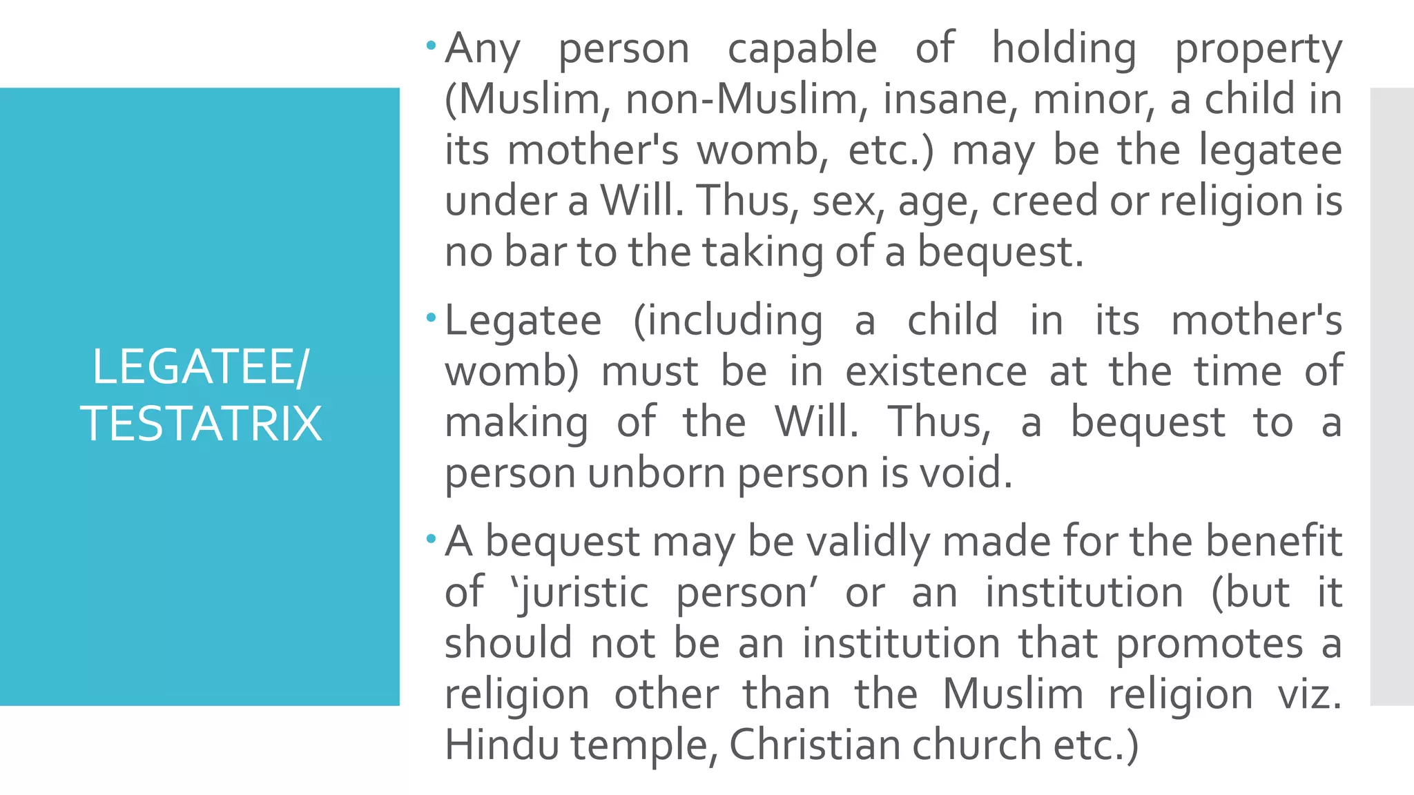 Will-Wasiyat under Islamic law | PPTX