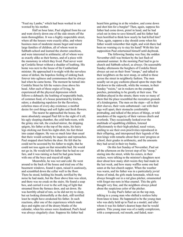 Willa cather, paul's case | PDF