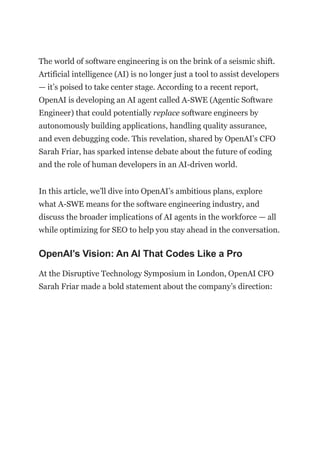 Will AI Replace Software Engineers OpenAI’s Bold Move Toward Autonomous Coding Agents.pdf
