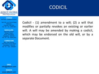 Will and codicils | PPT