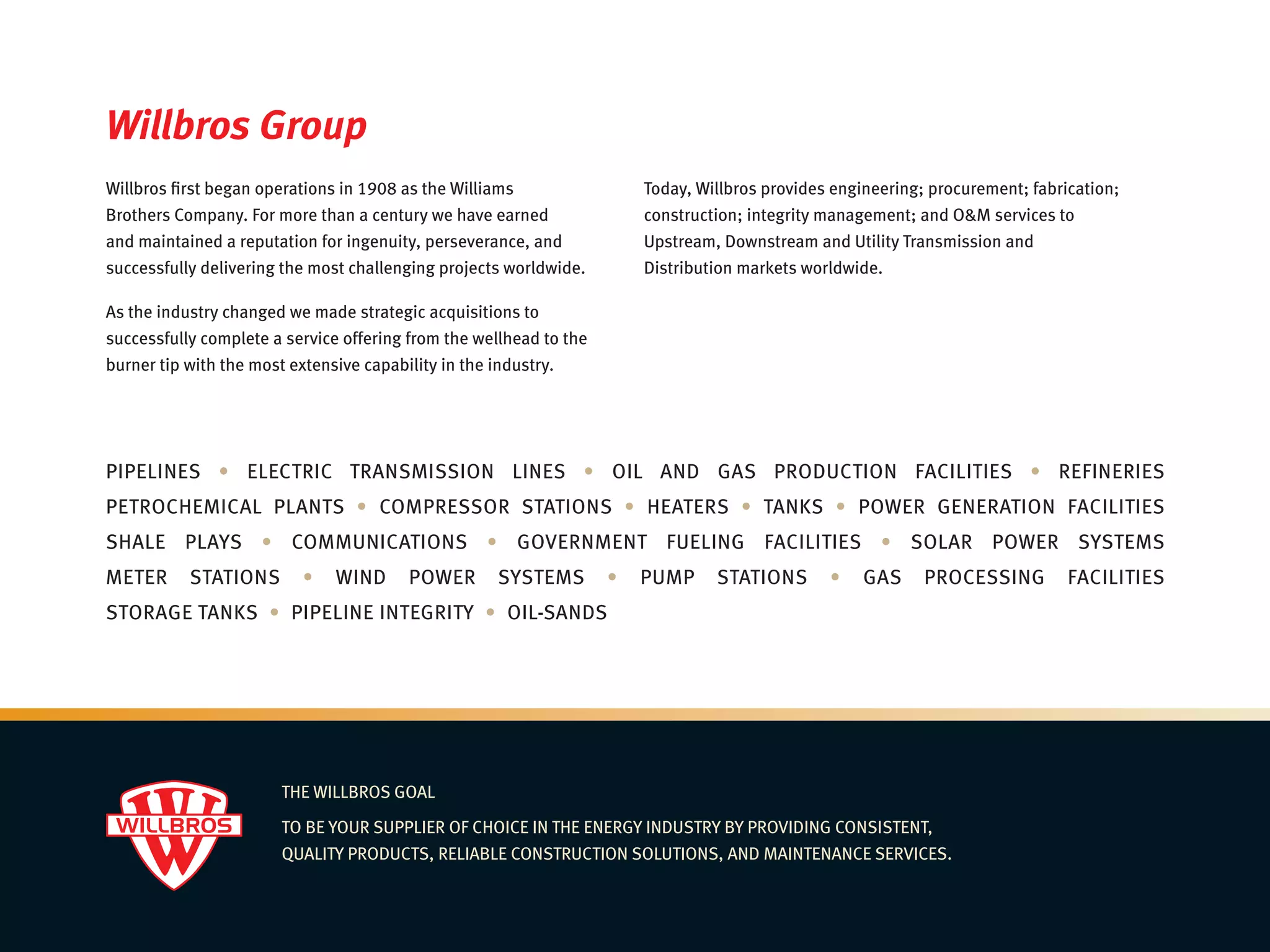 Willbros Canada Brochure | PDF