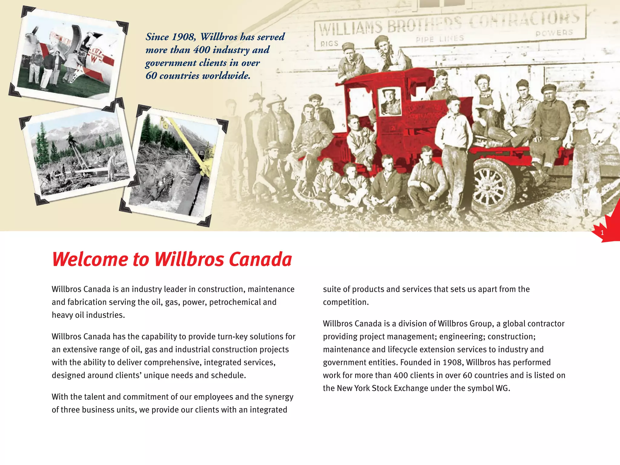 Willbros Canada Brochure | PDF