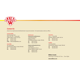 Willbros Canada Brochure | PDF
