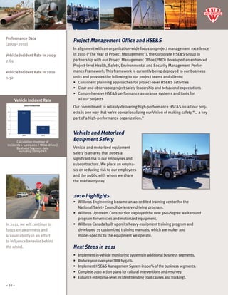Willbros HSE&S 2010-2011 Annual Report | PDF
