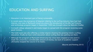 Surfing And Sustainability - Student Presentation -Will Cane | PPTX