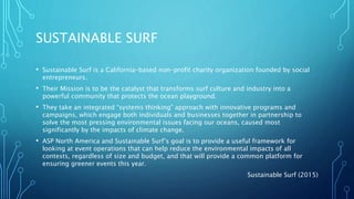Surfing And Sustainability - Student Presentation -Will Cane | PPTX ...