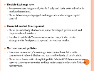 Will chinese yuan become world currency | PPTX