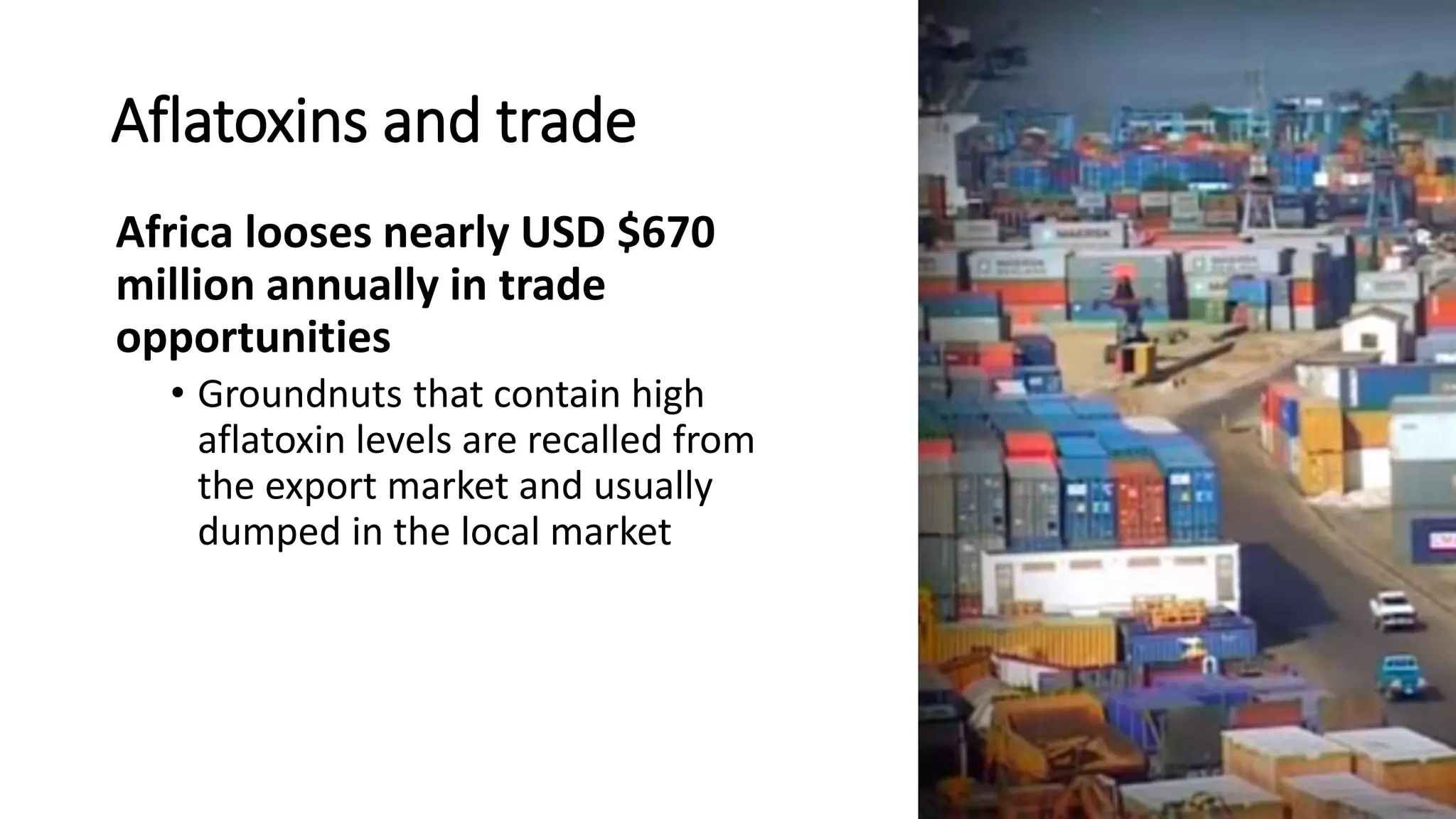 Groundnut aflatoxin exposure and the food safety policy environment ...