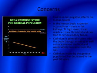 Cadmium (Jeremy Willett) | PPTX | Chemistry | Science
