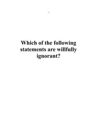 Willfully Ignorant | PDF
