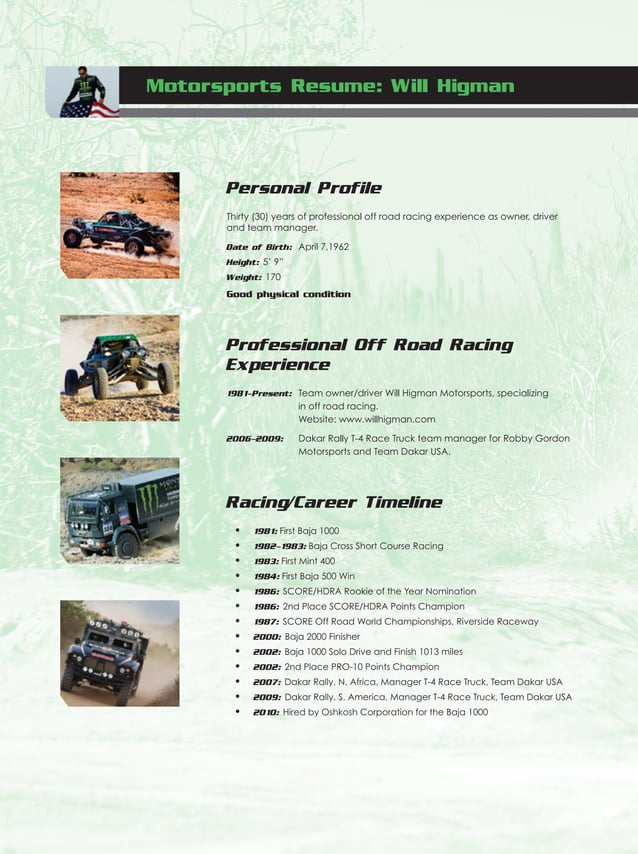 Will Higman Motorsports | PDF