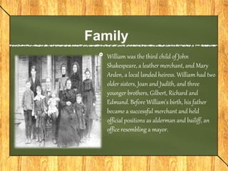 William Shakespeare Brothers And Sisters