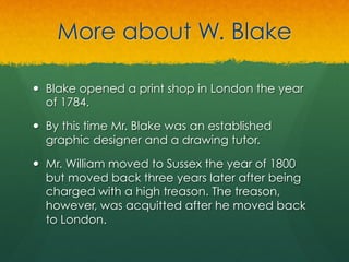 Life and Poems of William Blake | PPT