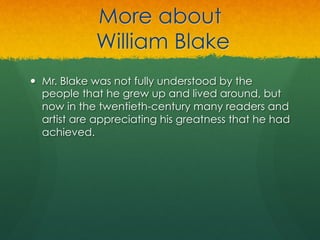 Life and Poems of William Blake | PPT