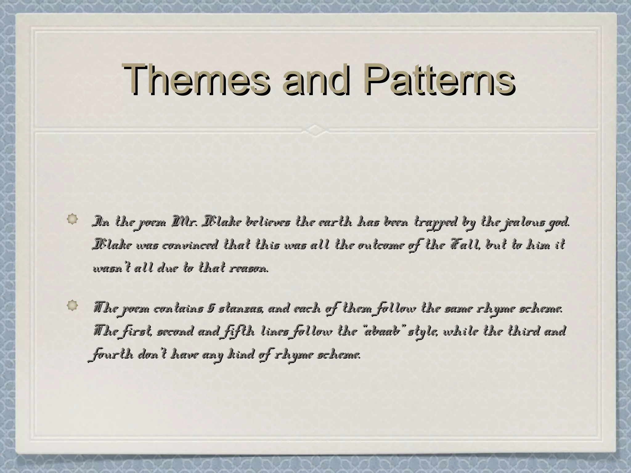 William Blake Power Point- Alex Almanza | PPT