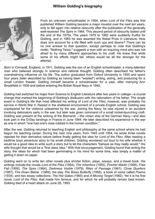 William golding-biograhy | PDF