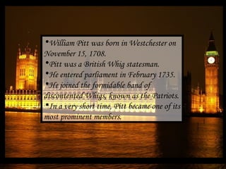 William Pitt | PPT