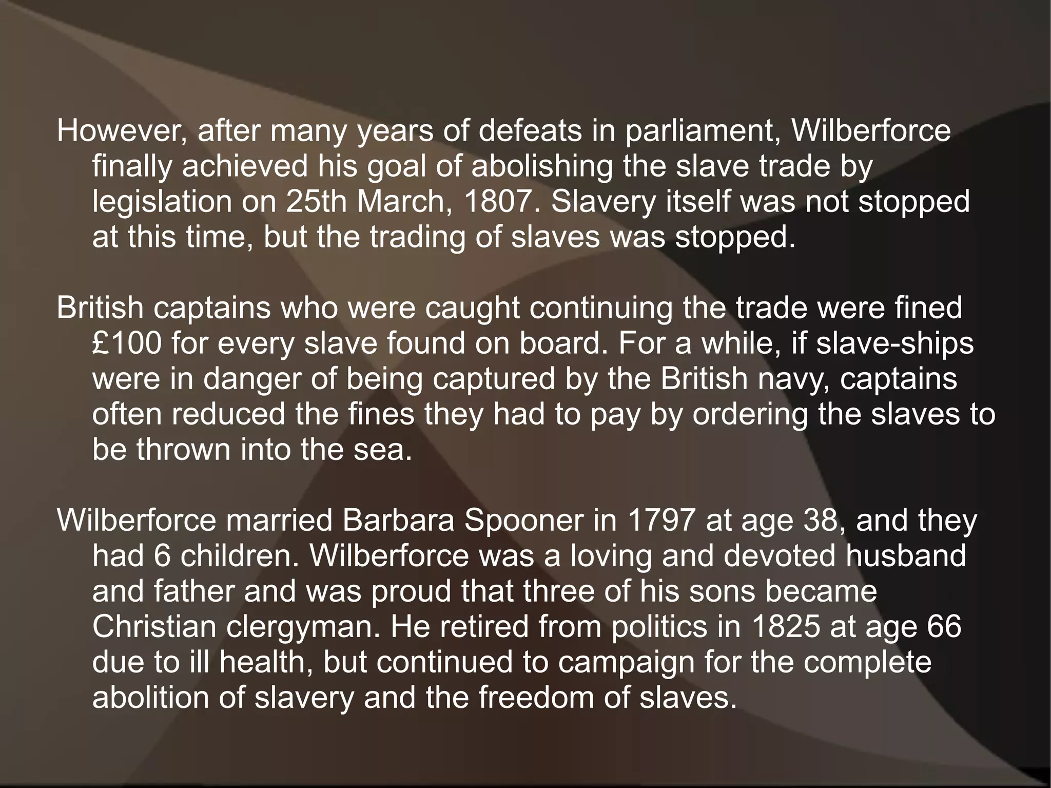 The William Wilberforce Story | PPT