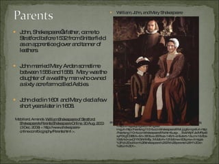 William Shakespeare (biography) | PPT