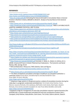 William behan analysis 2018 dper and tcd 2017 reports on general ...