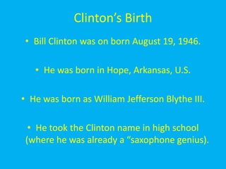 William (Bill) Clinton | PPT
