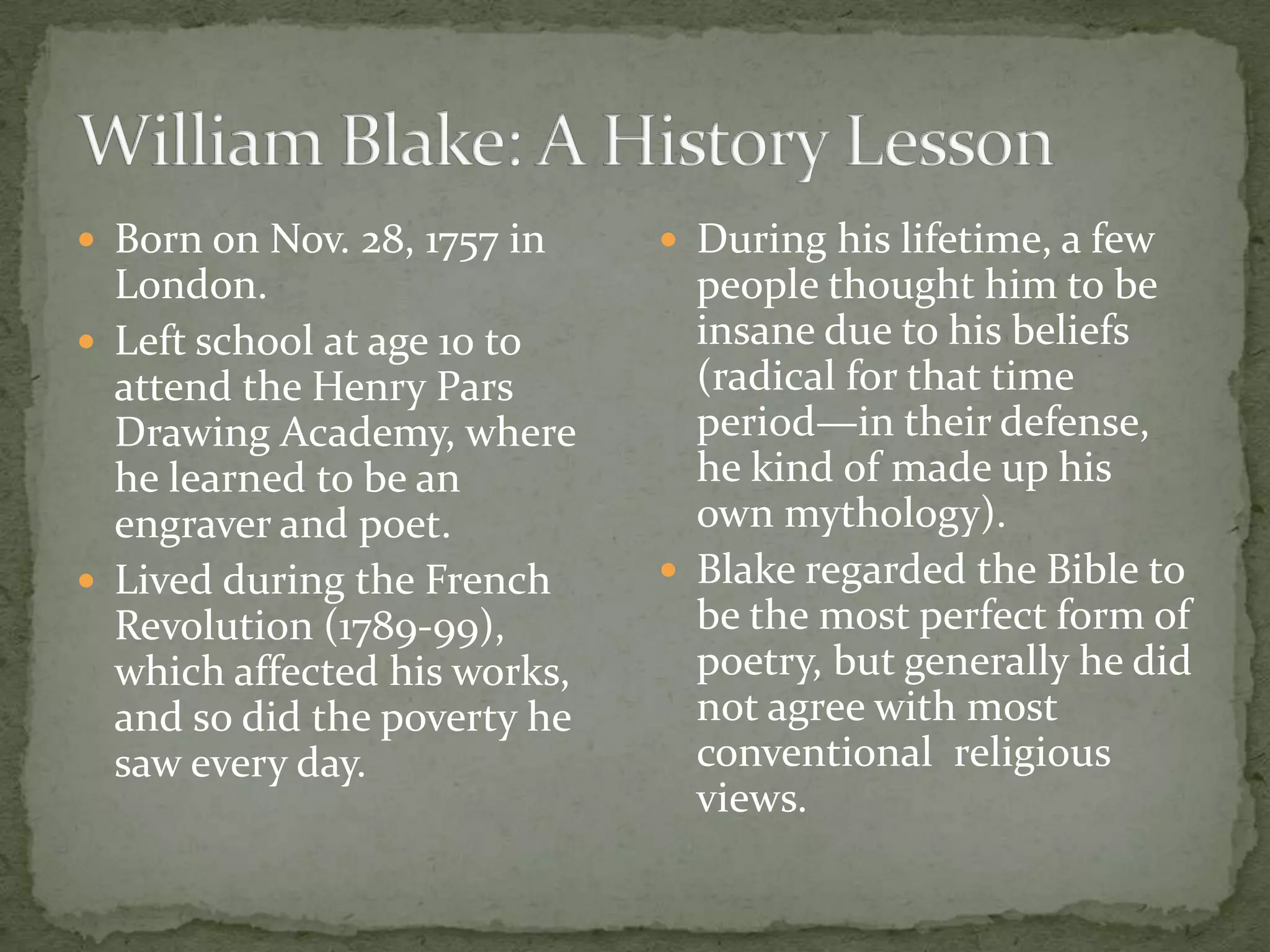 William Blake | PPTX