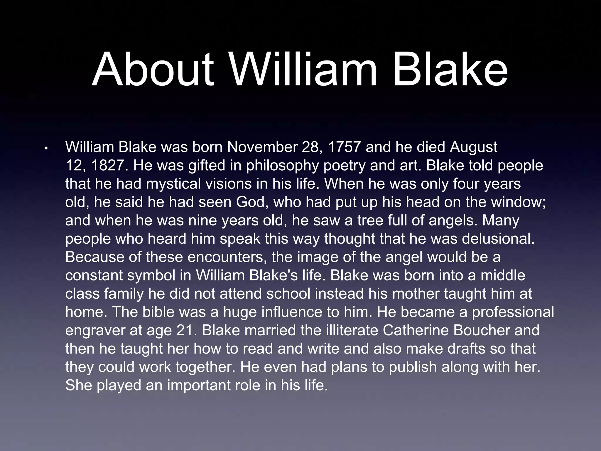 William blake | PPT