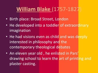 William blake | PPTX | Poetry | Books and Literature