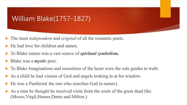 William blake(1757 1827) | PPTX | Poetry | Books and Literature