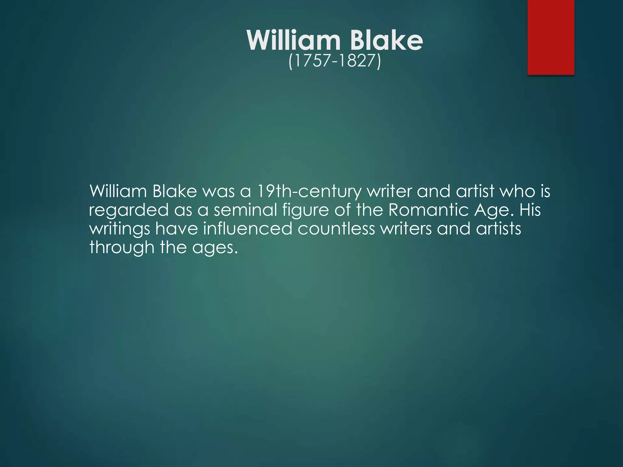William blake biography | PPTX