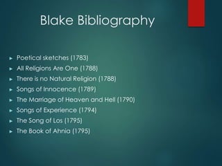 William blake biography | PPTX