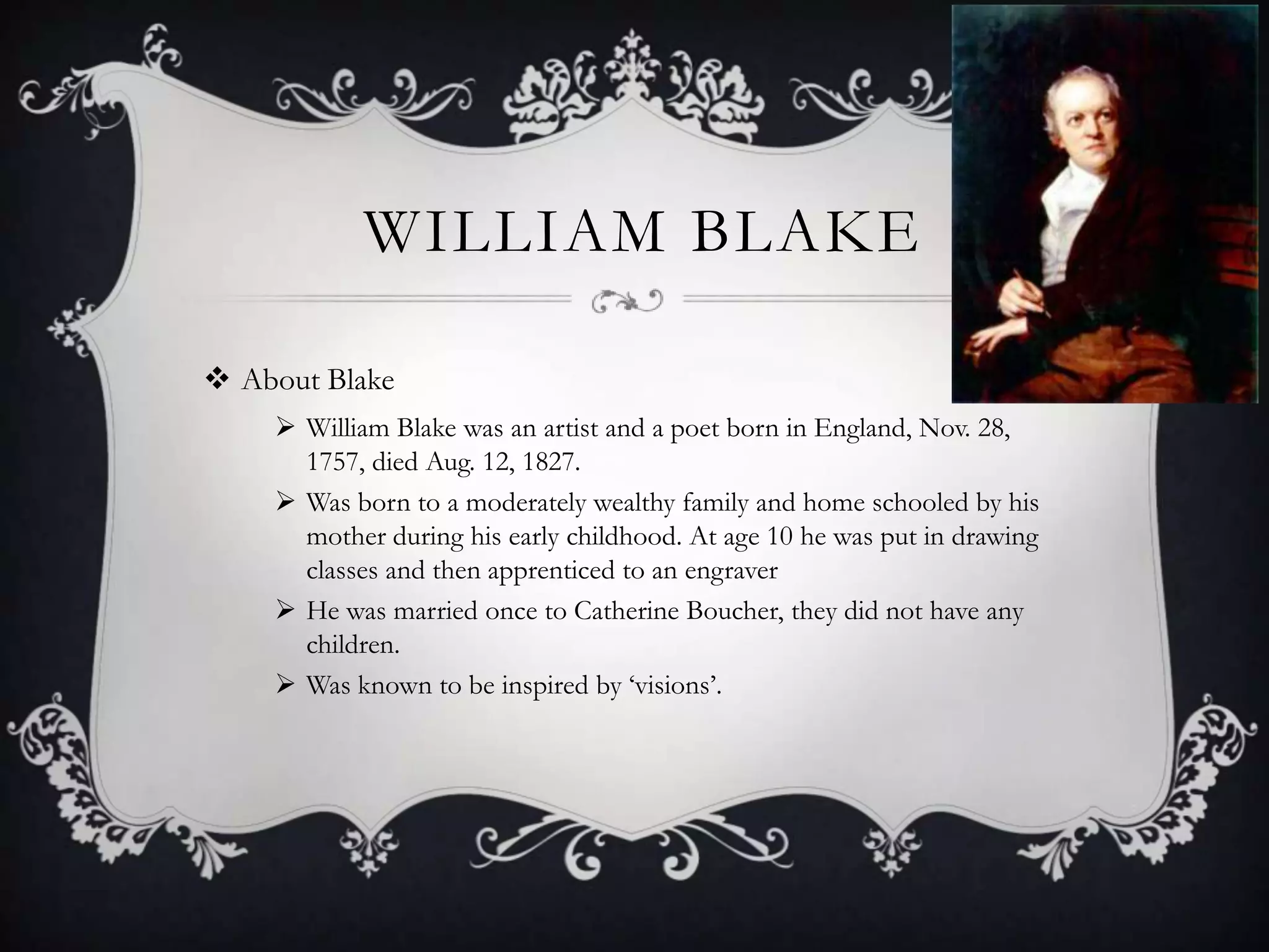 William Blake Poetry | PPT