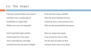 William Blake (An Analysis of 3 poems) | PPTX | Birdwatching | Hobbies ...