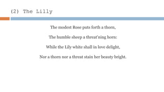 William Blake (An Analysis of 3 poems) | PPTX