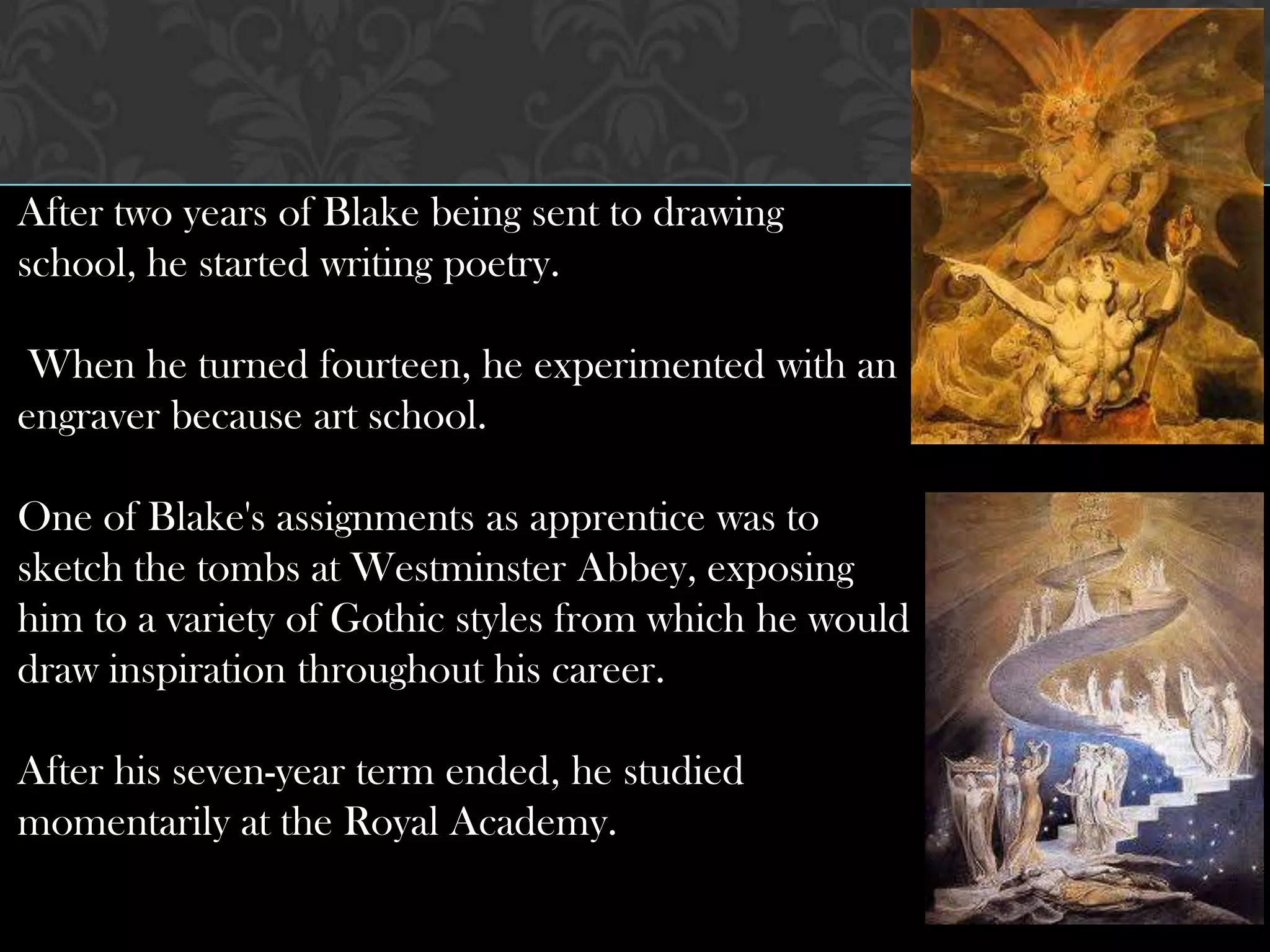 William blake power_point | PPTX | Drawing and Sketching | Arts and Crafts