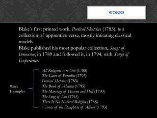 William blake power_point | PPTX | Drawing and Sketching | Arts and Crafts