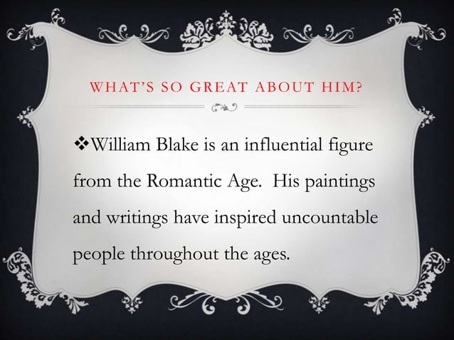 William Blake PowerPoint | PPTX | Poetry | Books and Literature