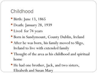 William butler yeats | PPT | Poetry | Books and Literature